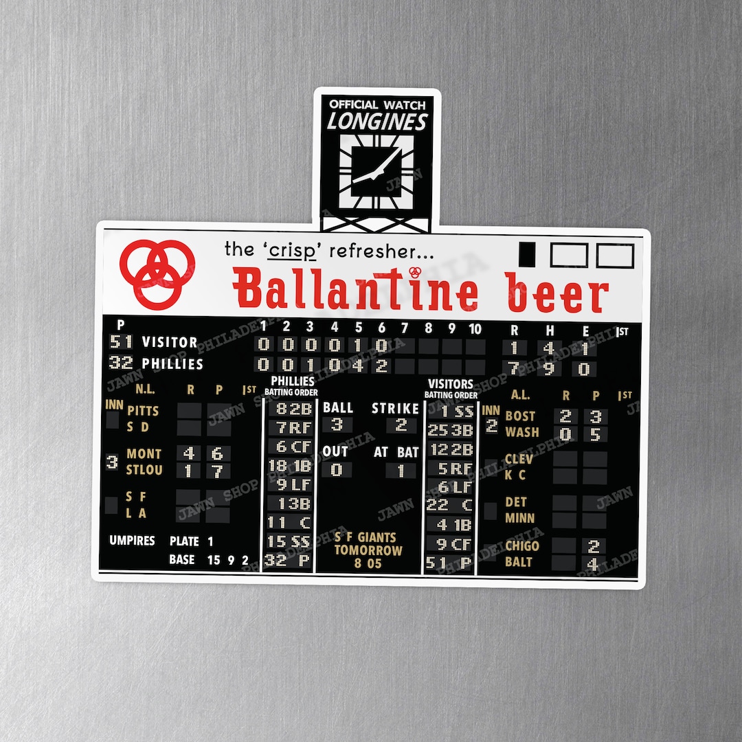 Shibe Park Scoreboard MAGNET -- 3.25"x2.16" MAGNET - Etsy