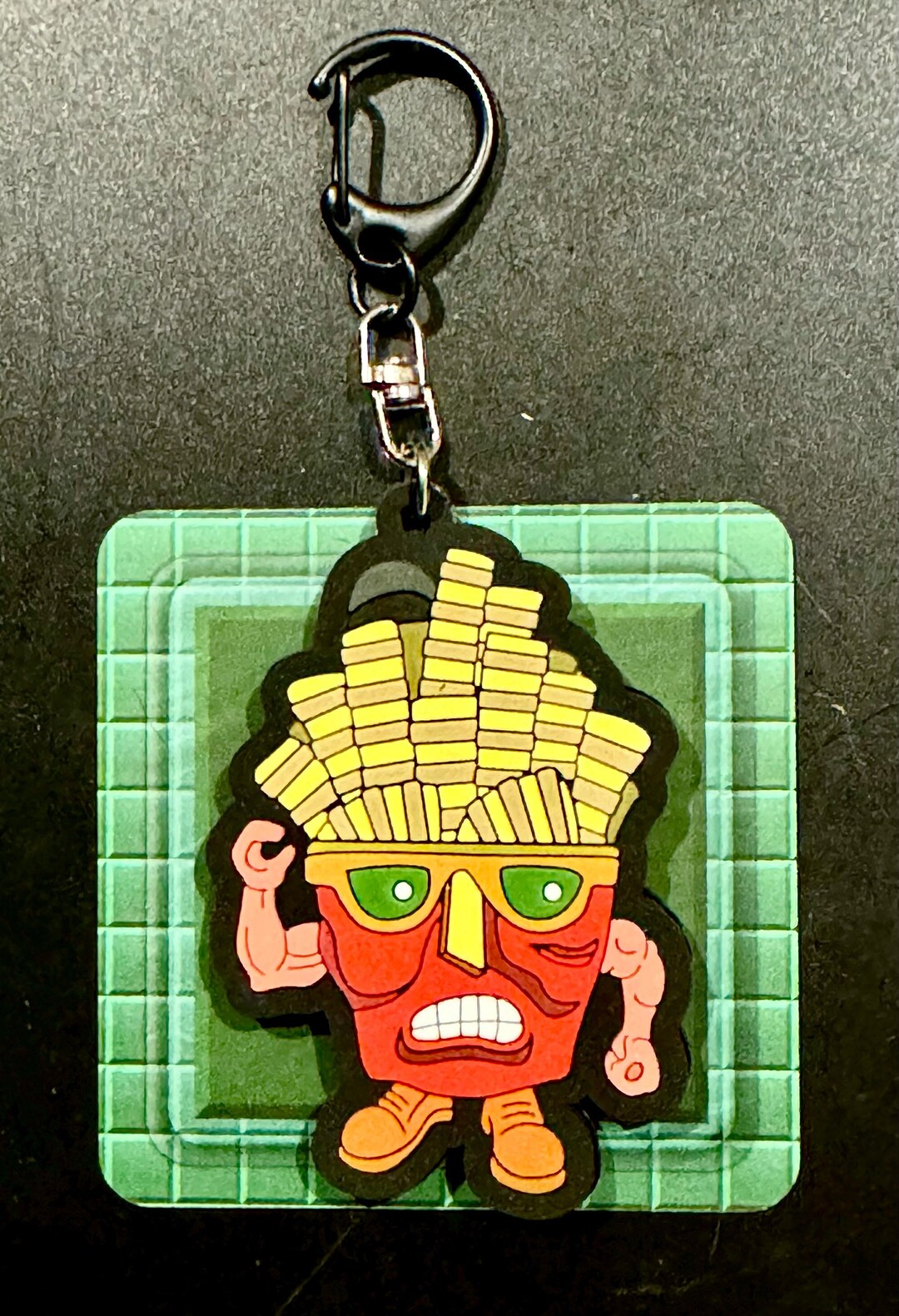 Retro Toy 'food-based Action Fighter' Keychain French Fry Man Two-sided ...