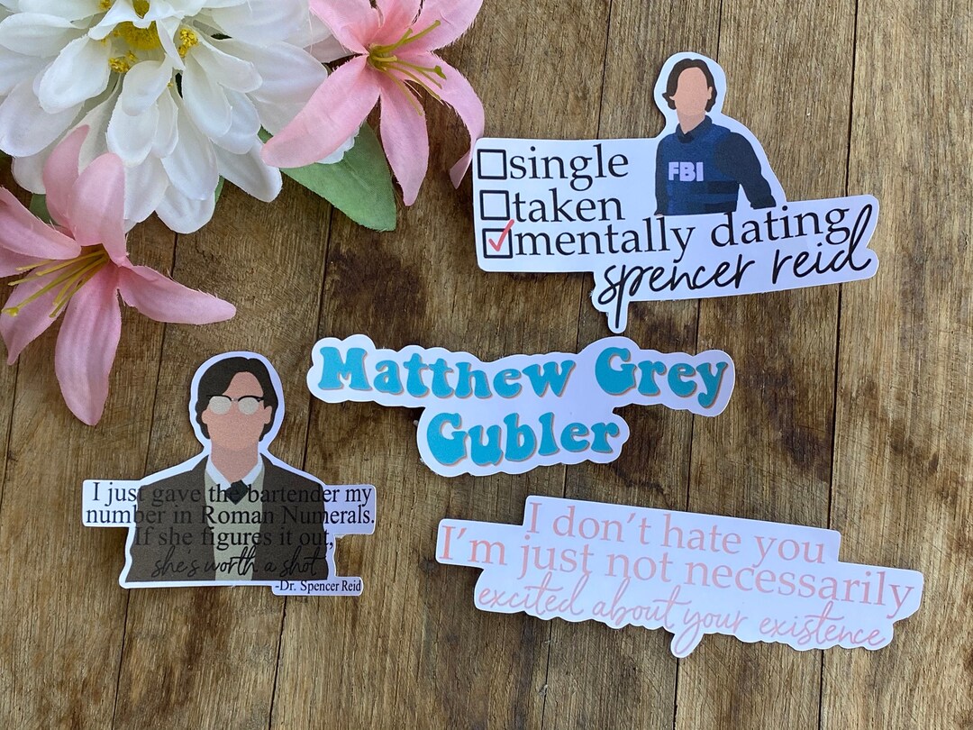 Spencer Reid Sticker Set Criminal Minds Stickers Matthew - Etsy