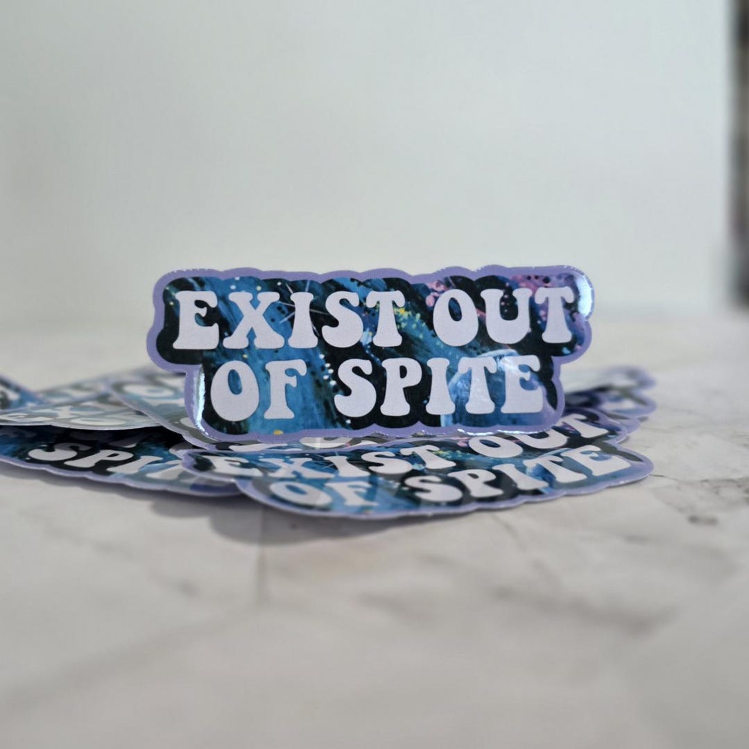 Exist Out of Spite Sticker - Retro Space Sticker - Exist Out of Spite ...
