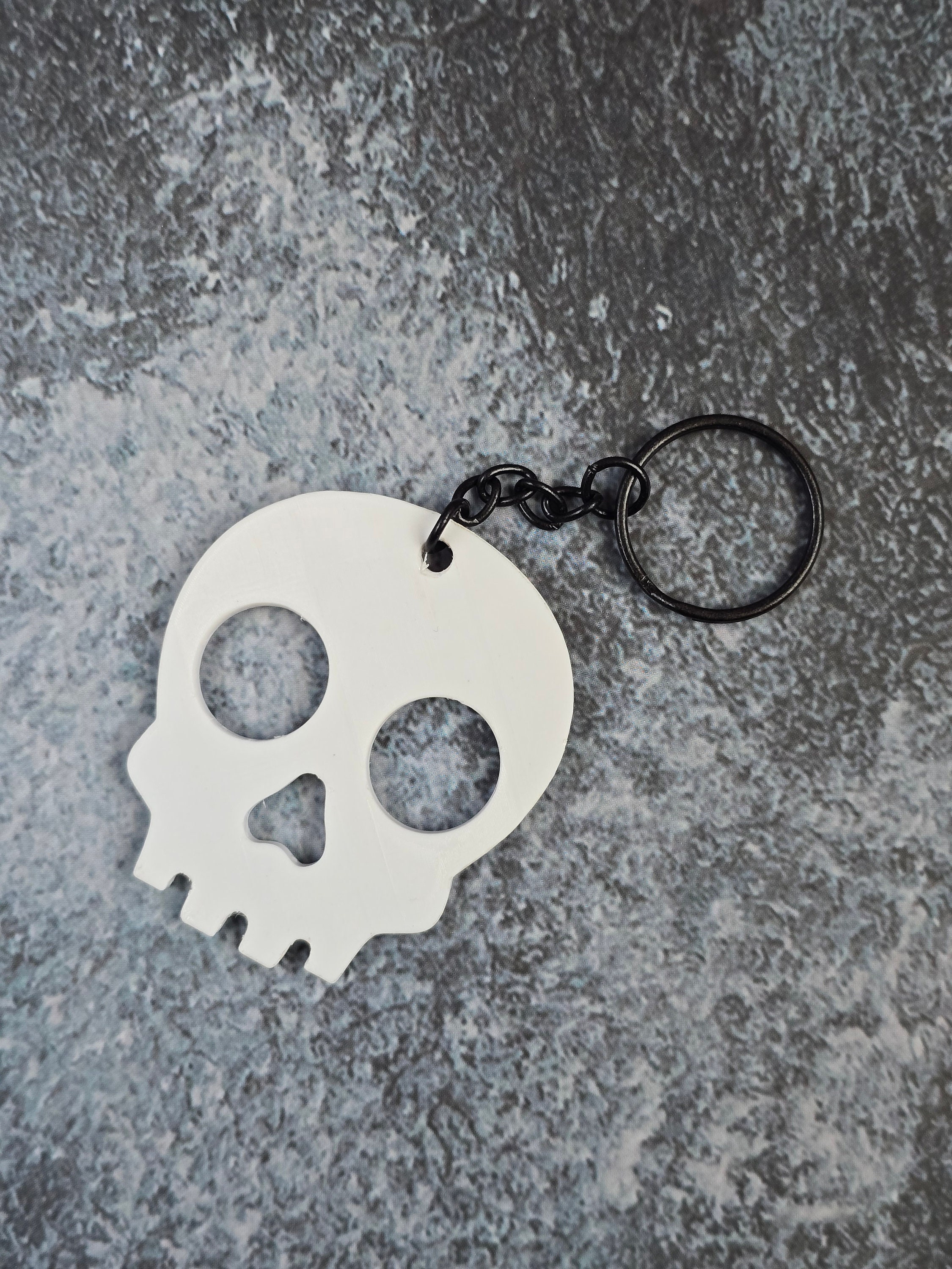 3D Printed Keychain Skull Lightweight Durable - Etsy