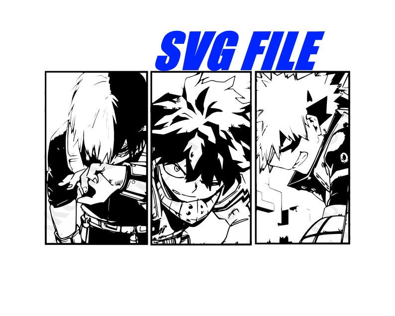 My Hero Academia Svg My Hero Academia Silhouette Cut | Etsy Singapore