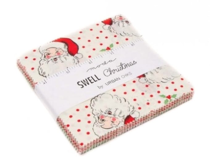 Swell Christmas Charm Pack Urban Chiks Rare Out of Print Moda Fabrics ...