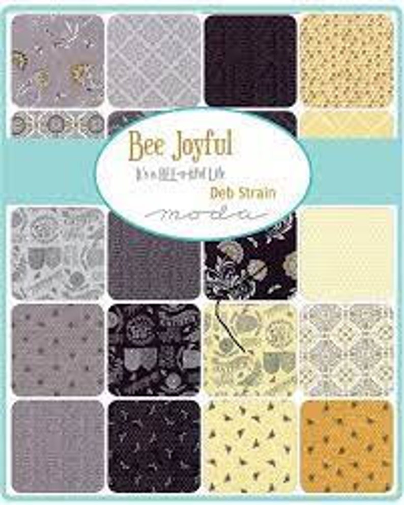 Bee Joyful Jelly Roll Deb Strain Moda OUT OF PRINT Precut Cotton Fabric ...