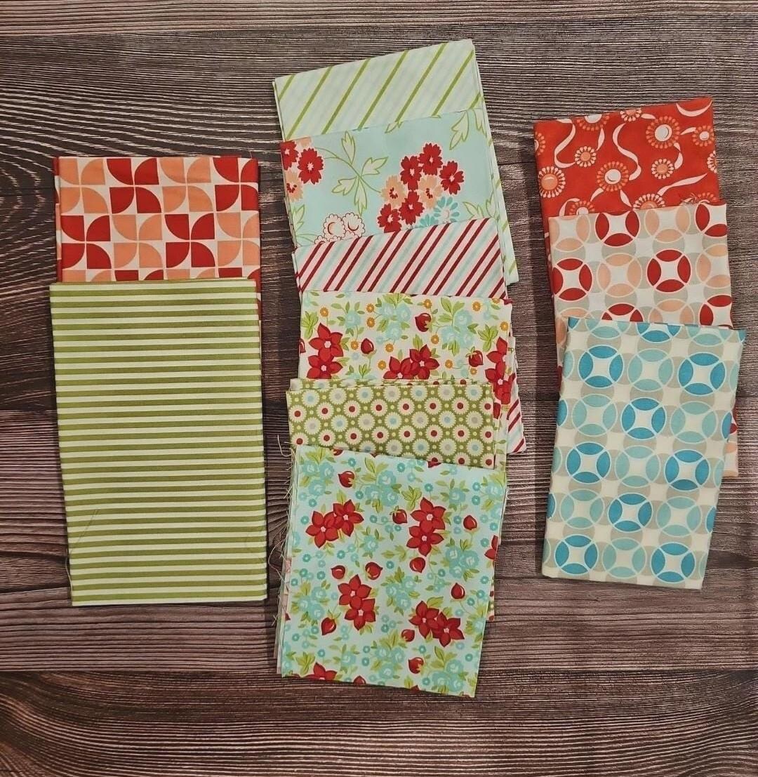 Bonnie and Camille Fat Quarter Bundle, 11pcs Moda Hello Darling Vintage ...