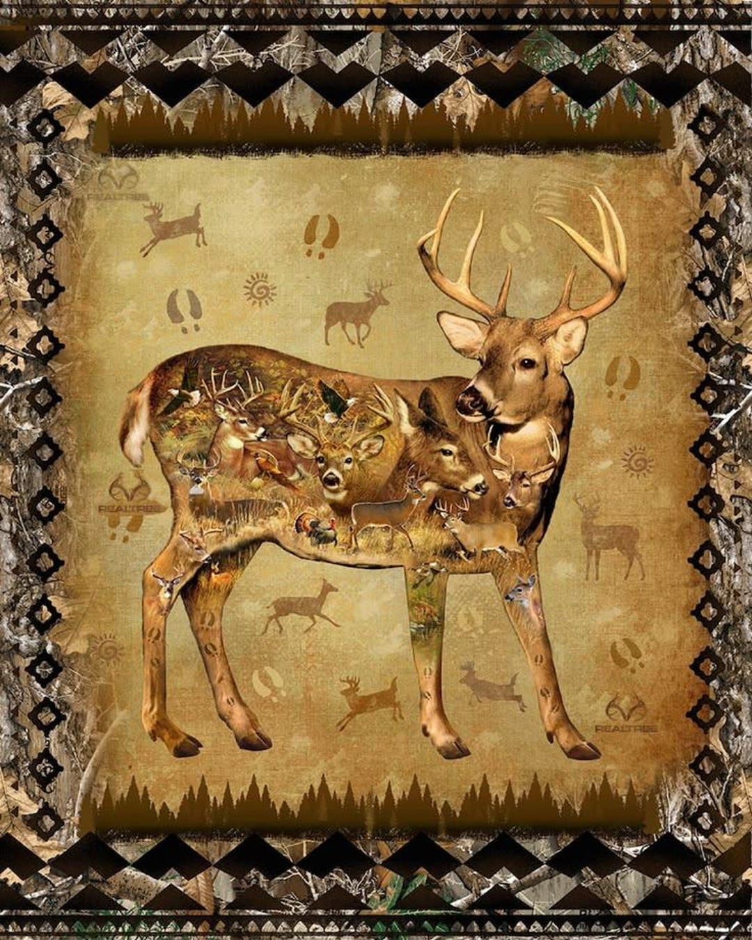 Deer Panel Quilt Kit 60x72