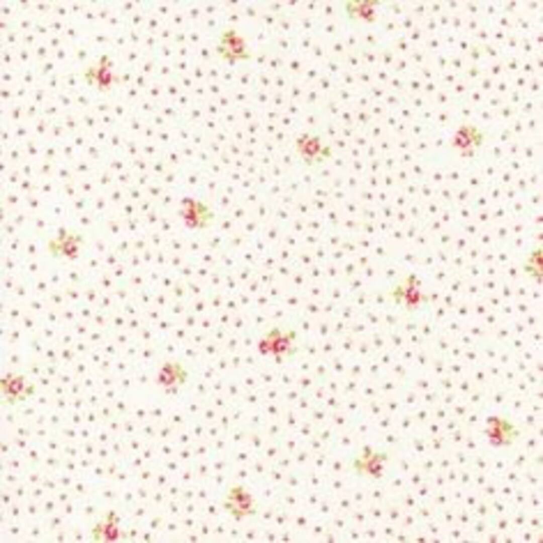 By the 1/2 Yard Durham Anew Tiny Floral Soft White Brenda Riddle Lecien ...