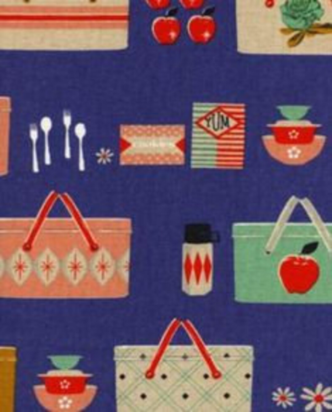 Picnic Baskets 23x44 Canvas Melody Miller Cotton and Steel Spring 2015 ...