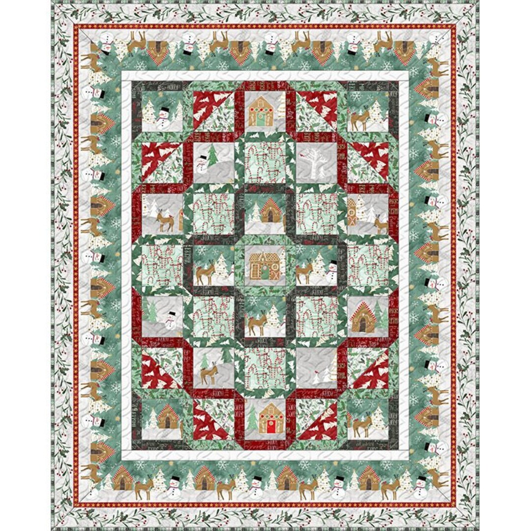 Frosted Holiday Twin Quilt Kit by Katie Doucette 61.5"x76.5" Wilmington ...