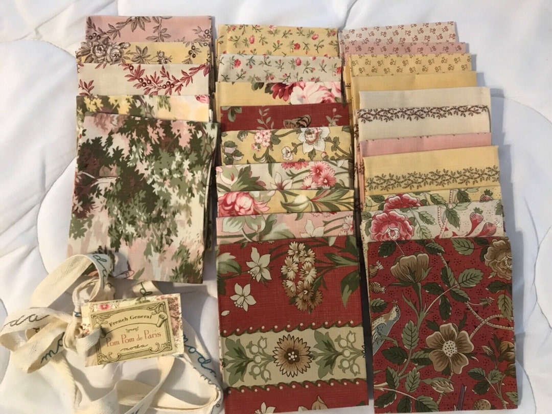 Pom Pom De Paris Fat Quarter Bundle 25 Pcs Scraps French General Moda ...