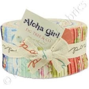 Aloha Girl Jelly Roll Fig Tree & Co Moda Out of Print Precut Cotton ...