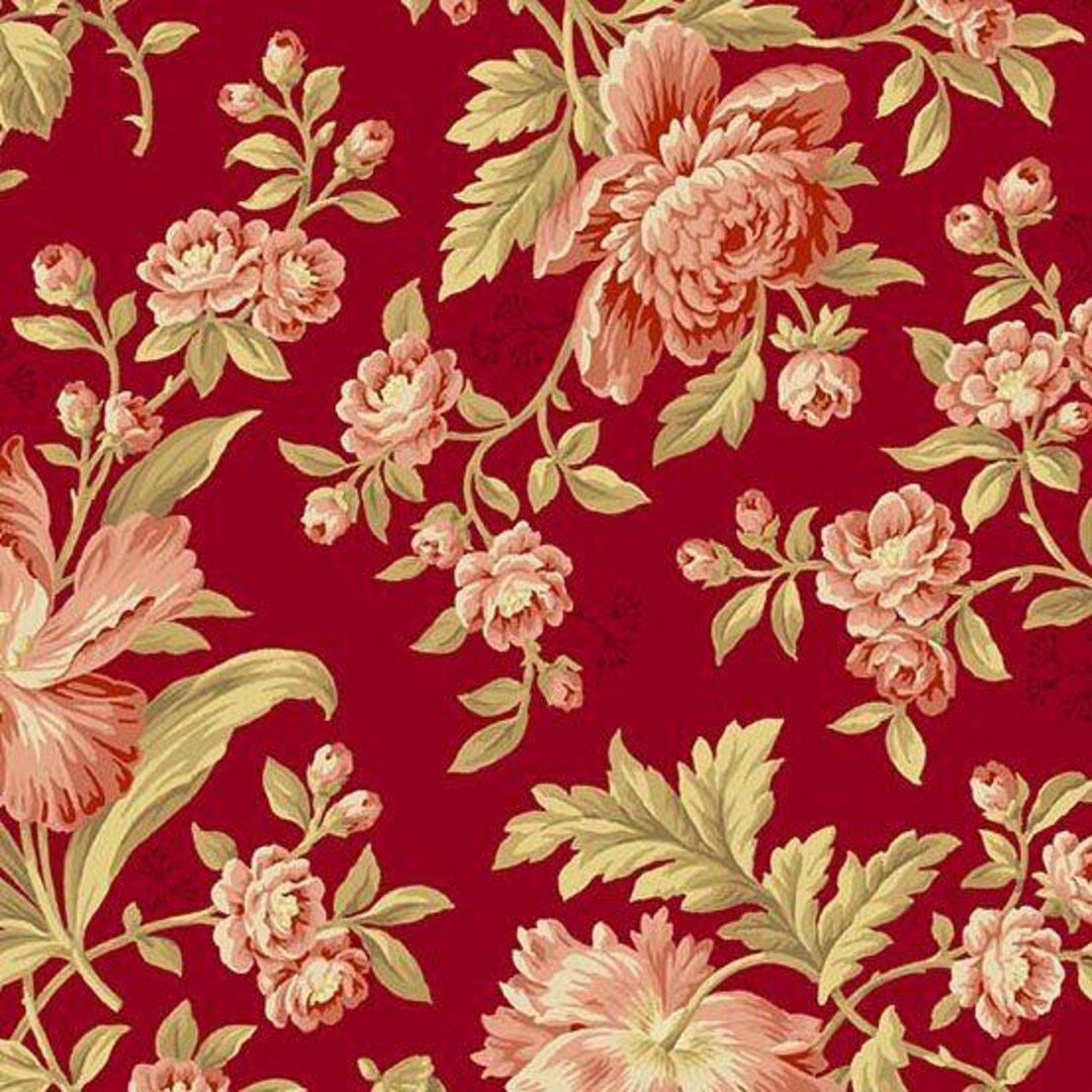 Crystal Farm 1/2 Yard Laundry Basket Quilts 8614 Rose Edyita Sitar ...