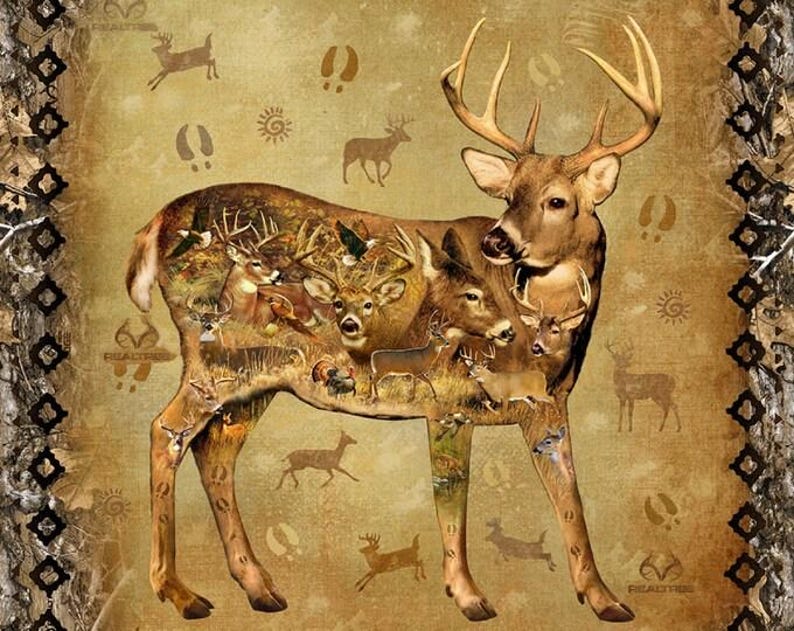 Deer Panel Quilt Kit 60x72