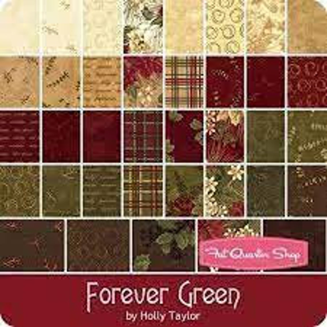 Moda Forever Green Fat Quarter Bundle 37pcs Plus a Panel by Holly ...