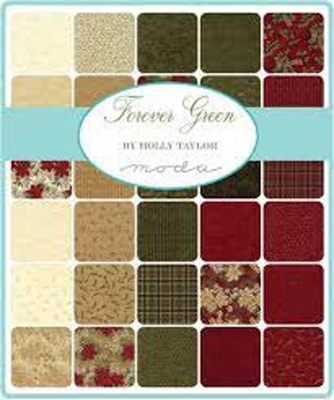 Moda Forever Green Fat Quarter Bundle 37pcs Plus a Panel by Holly ...