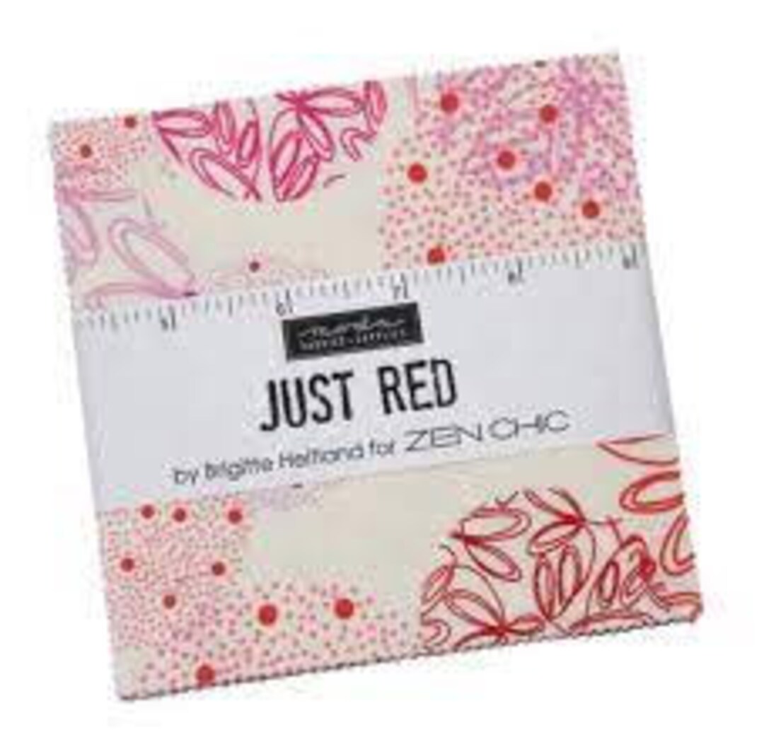 Just Red Charm Pack Zen Chic - Moda - Out of Print - Precut - 100% ...