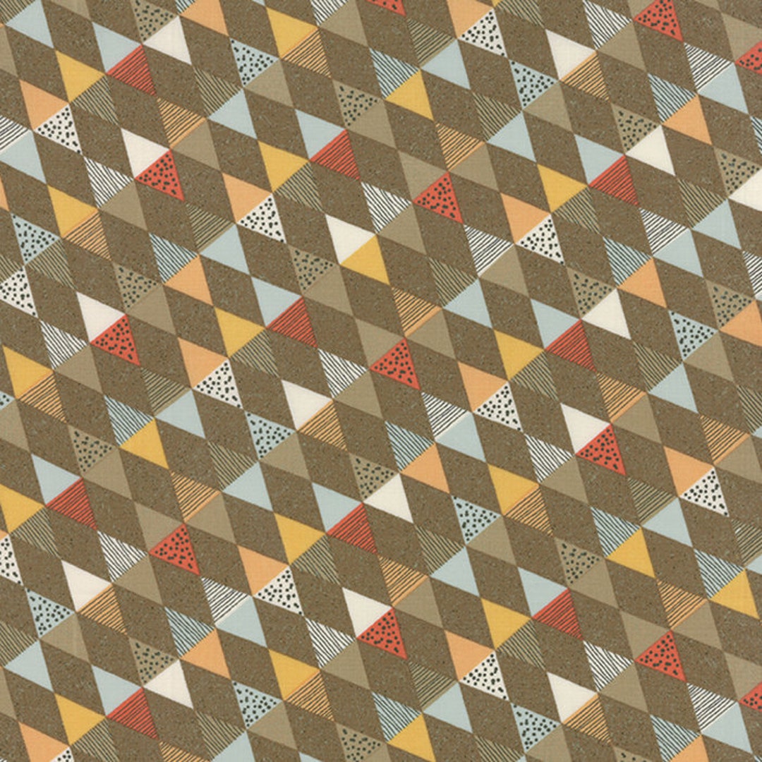 Um 1/2 Meter Persimmon Dreiecke Tarte Basic Grey Moda - Etsy.de