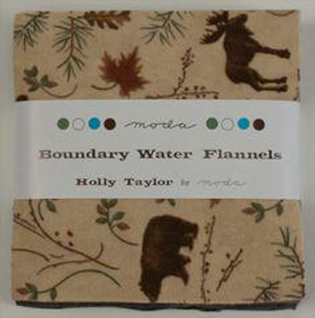 Boundary Waters FLANNEL Charm Pack Holly Taylor Moda Out of Print ...