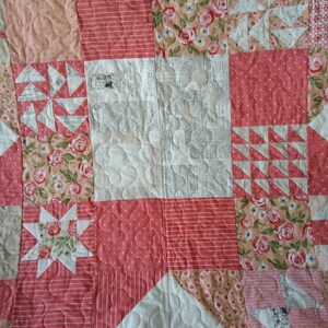 Rose in Bloom Finished Quilt 84x84 Handmade Block of the Month Sampler ...