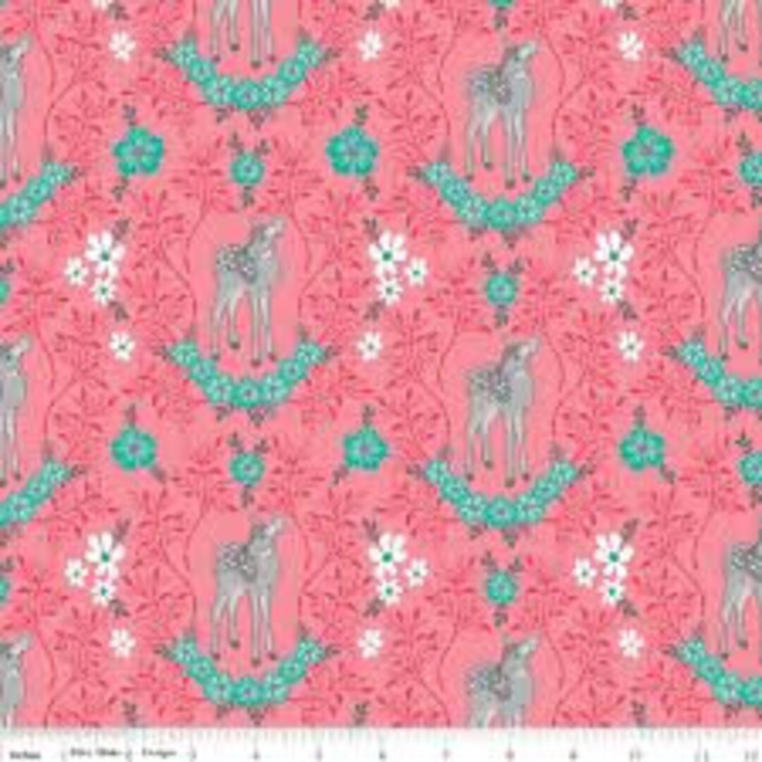 Flora and Fawn 1/2 Yard Riley Blake C6732 Amanda Herring OUT OF PRINT ...