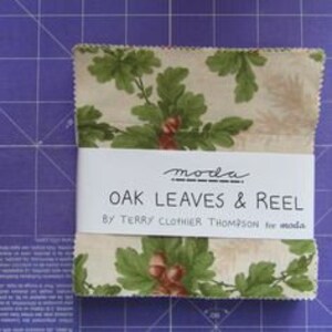 Oak Leaves and Reel Charm Pack (46 Five Inch Squares) - Terry Clothier Thompson - Moda - Out of ...