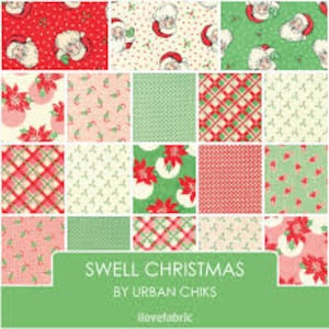 Swell Christmas Cream Holly Continuous HALF YARD Urban Chiks Moda OOP ...