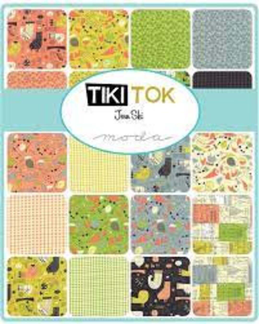 Tiki Tok Charm Pack by Jenn Ski Moda Quilting Fabric OUT OF PRINT - Etsy