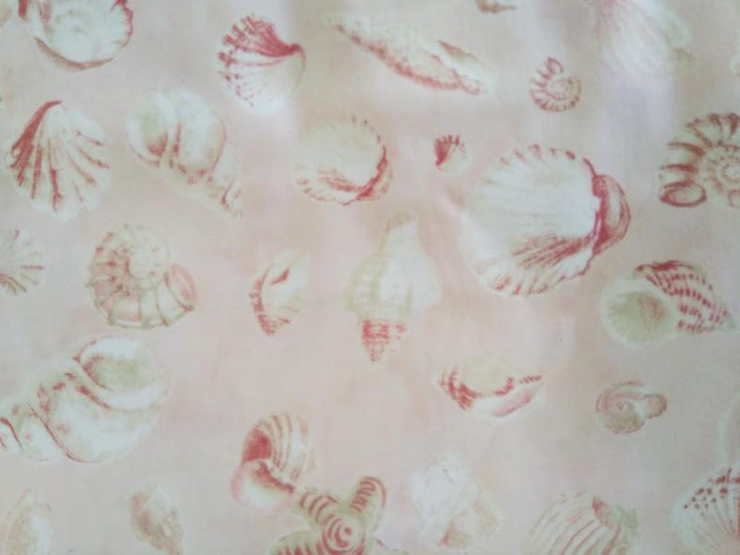 3 Sisters 1/2 Yard Seaside Rose Pink Shells Moda OUT OF PRINT Vintage ...