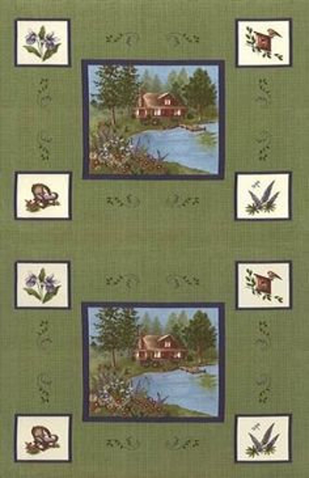 Lady Slipper Lodge Panel 24x44" Holly Taylor Moda 6580 14 Out of Print ...