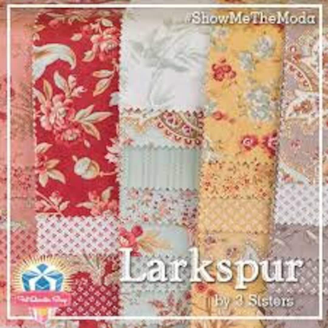 Larkspur Layer Cake 3 Sisters Moda OUT OF PRINT 100% Cotton Precut Ten ...