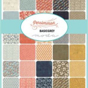Persimmon Charm Pack Basic Grey Moda Out of Print - Precut Cotton Fabric - Autumn Fall Colors - Etsy