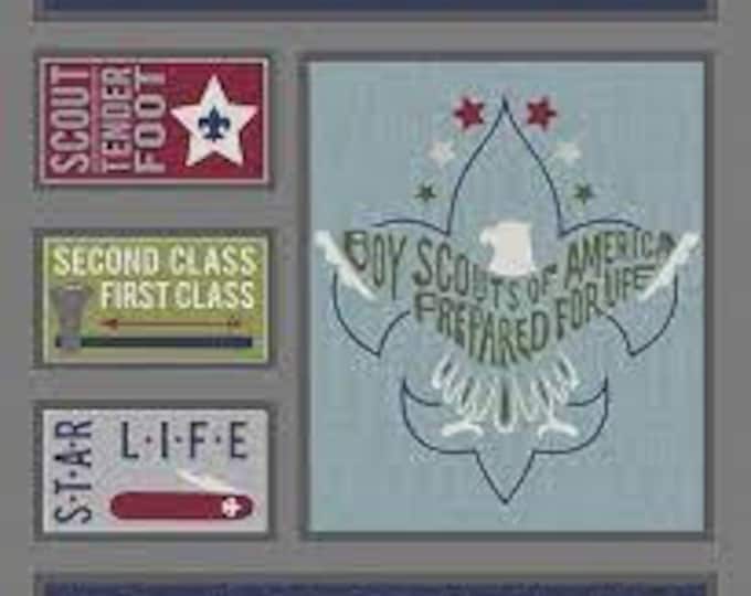 Modern Scouting Panel Gray Riley Blake 36x 44 P6205 2016 Licensed by ...