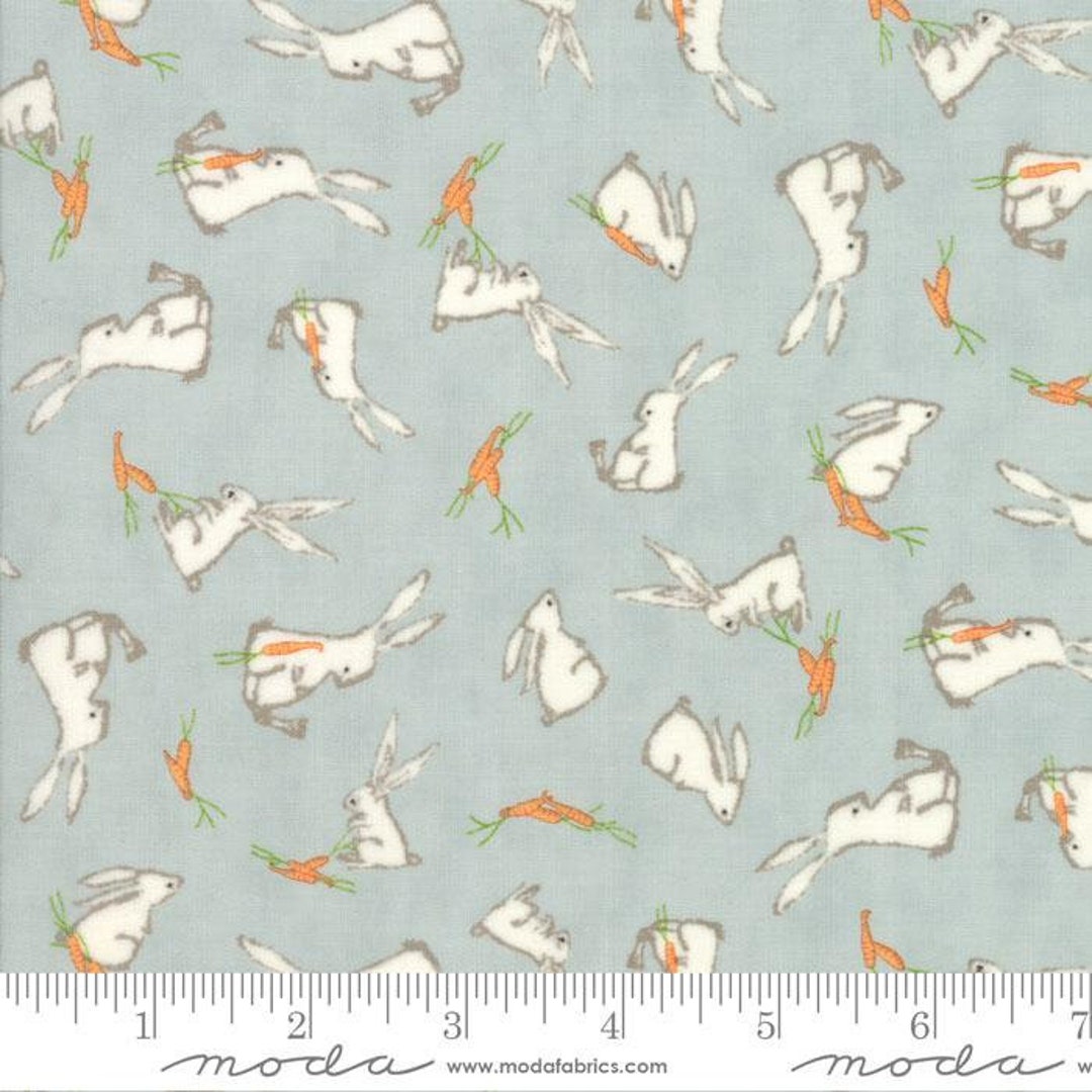 Darling Little Dickens 1/2 Yard Puddle Rabbits Moda - Out of Print ...