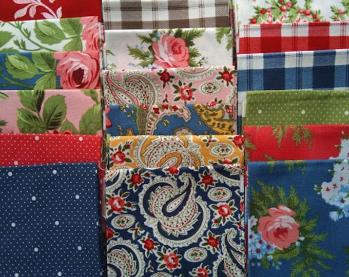 Indigo Rose Fat Quarter Bundle 24 Pcs Verna Mosquera Free Spirit ...