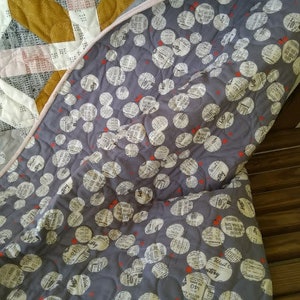Handmade Quilt Celestial Fabric by Zen Chic for Moda 77x 89 (double Bed ...