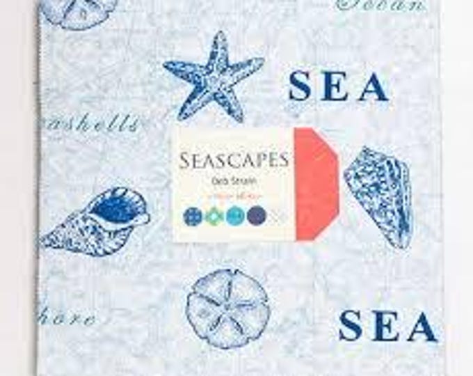 Seascapes Layer Cake Deb Strain Moda OUT OF PRINT Precut Cotton Fabric ...