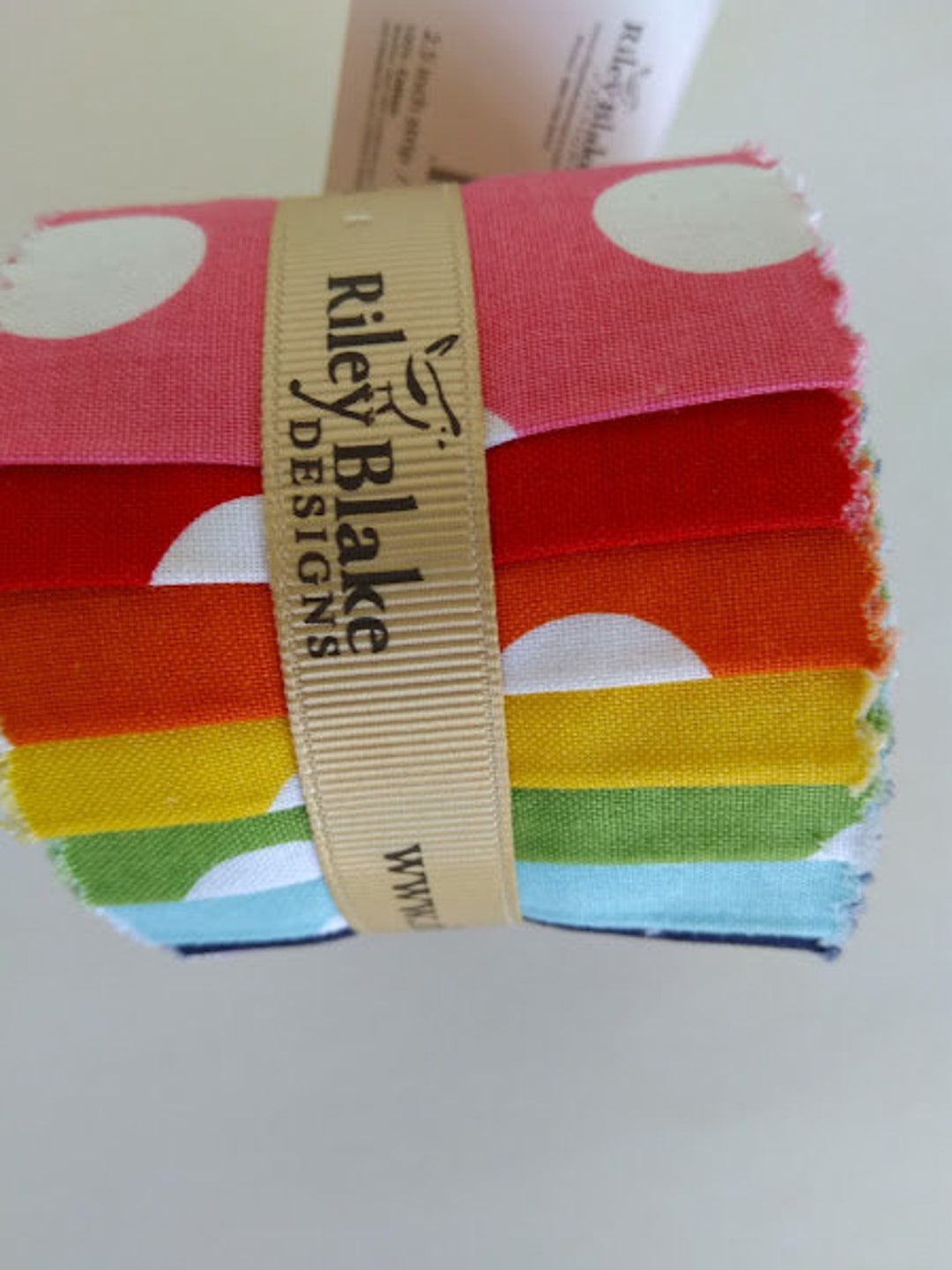 Riley Blake Medium Dots Jelly Roll 15 Strips Precut Cotton Fabric - Etsy