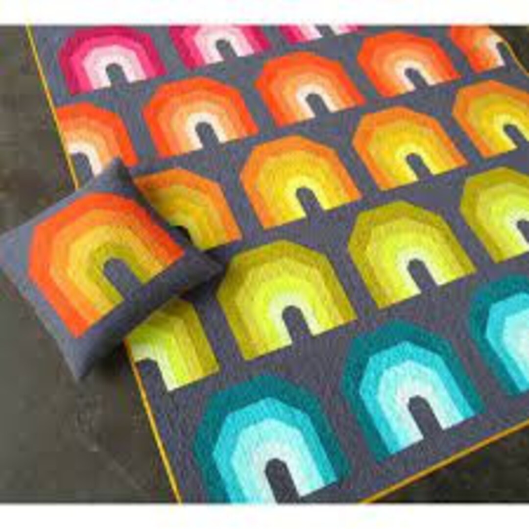 Polychromatic Quilt Kit Essex, Paintbox, and Kona Fabrics Elizabeth ...
