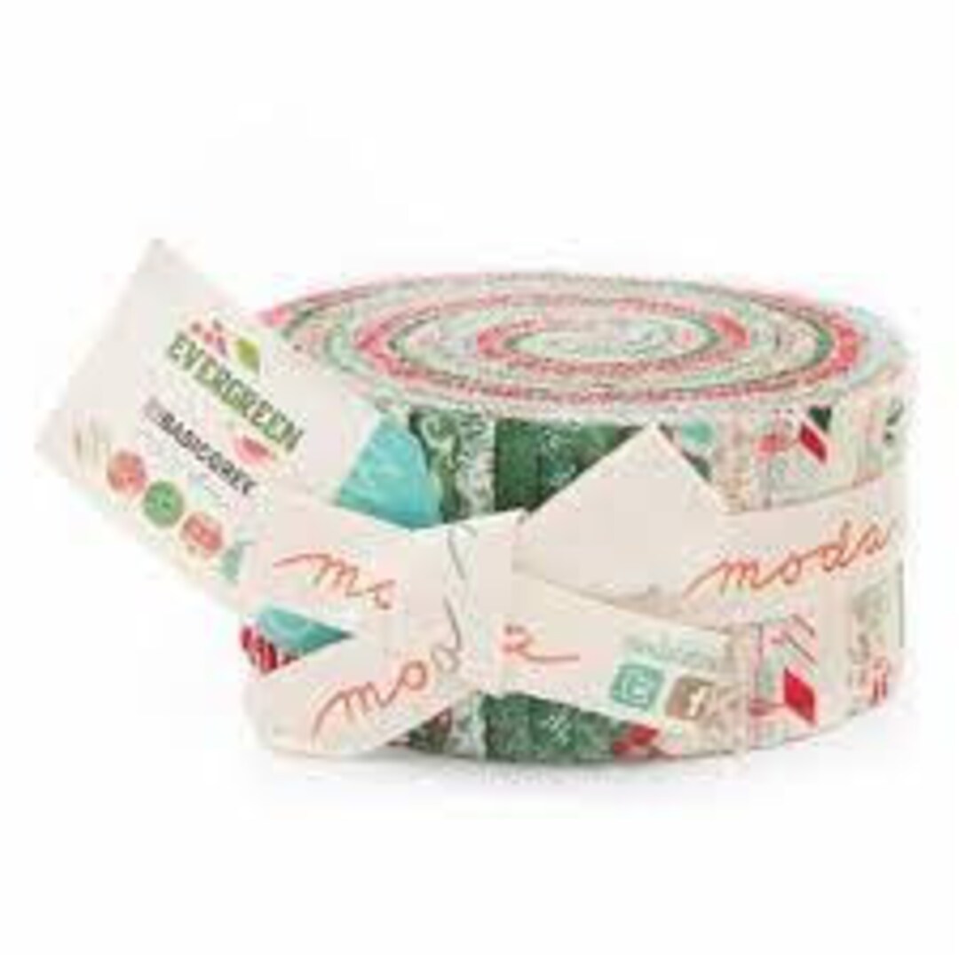 Evergreen Jelly Roll Basic Grey - Moda - Christmas Fabric - Rare - Out of Print - Etsy