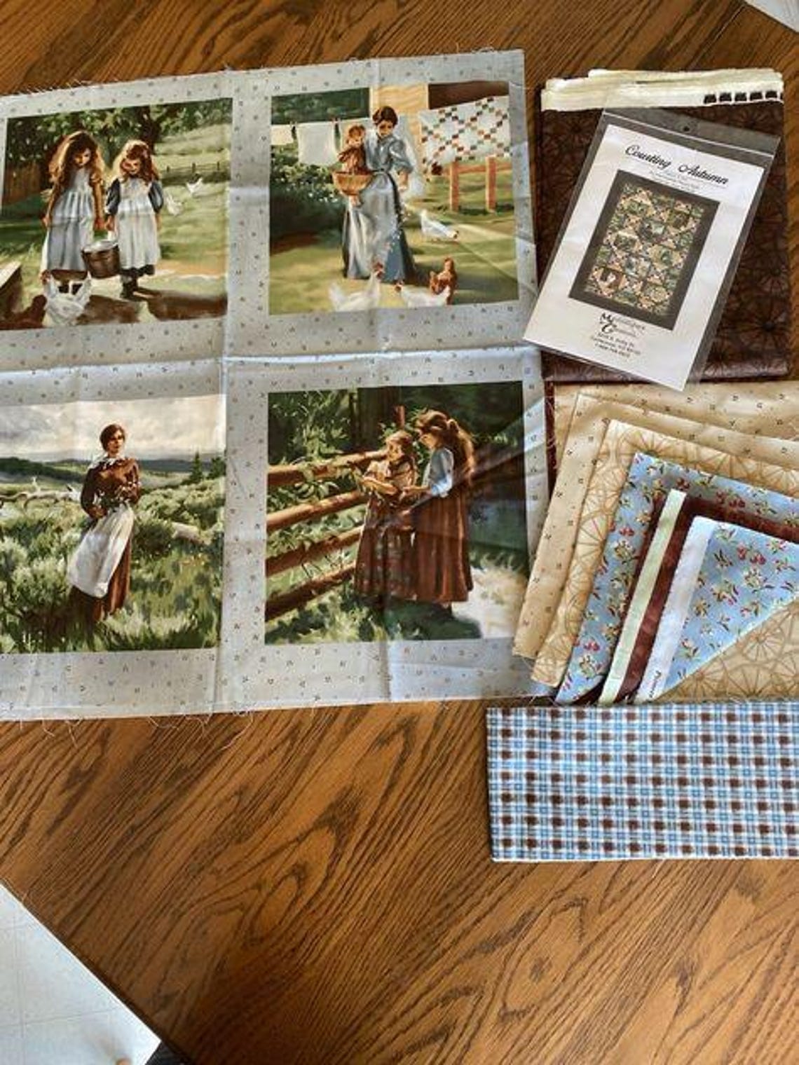 Courting Autumn Quilt Kit With BACKING Maywood Studios Pioneer Spirit ...