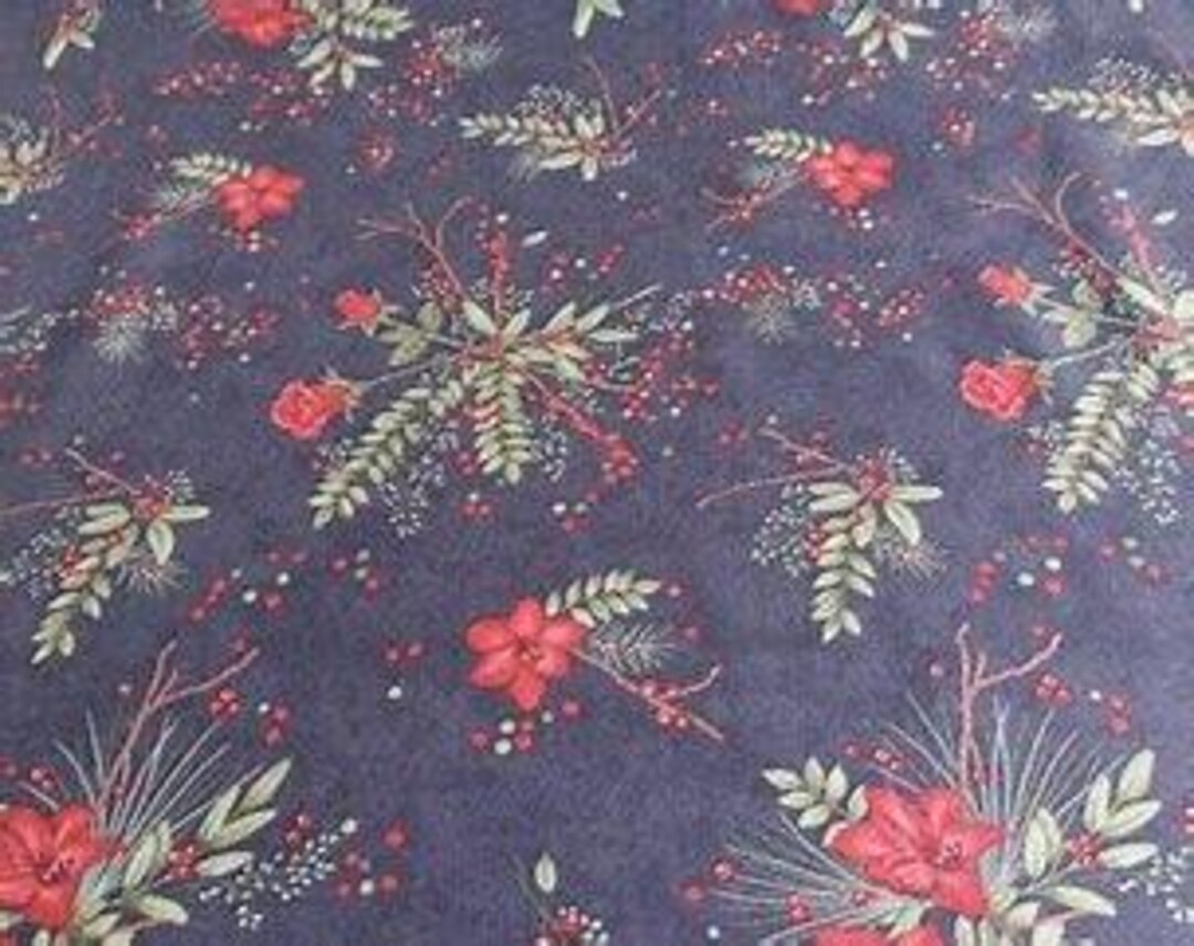 Winter Manor 1/2 Yard Holly Taylor 5773 Moda Out of Print Cotton Fabric ...