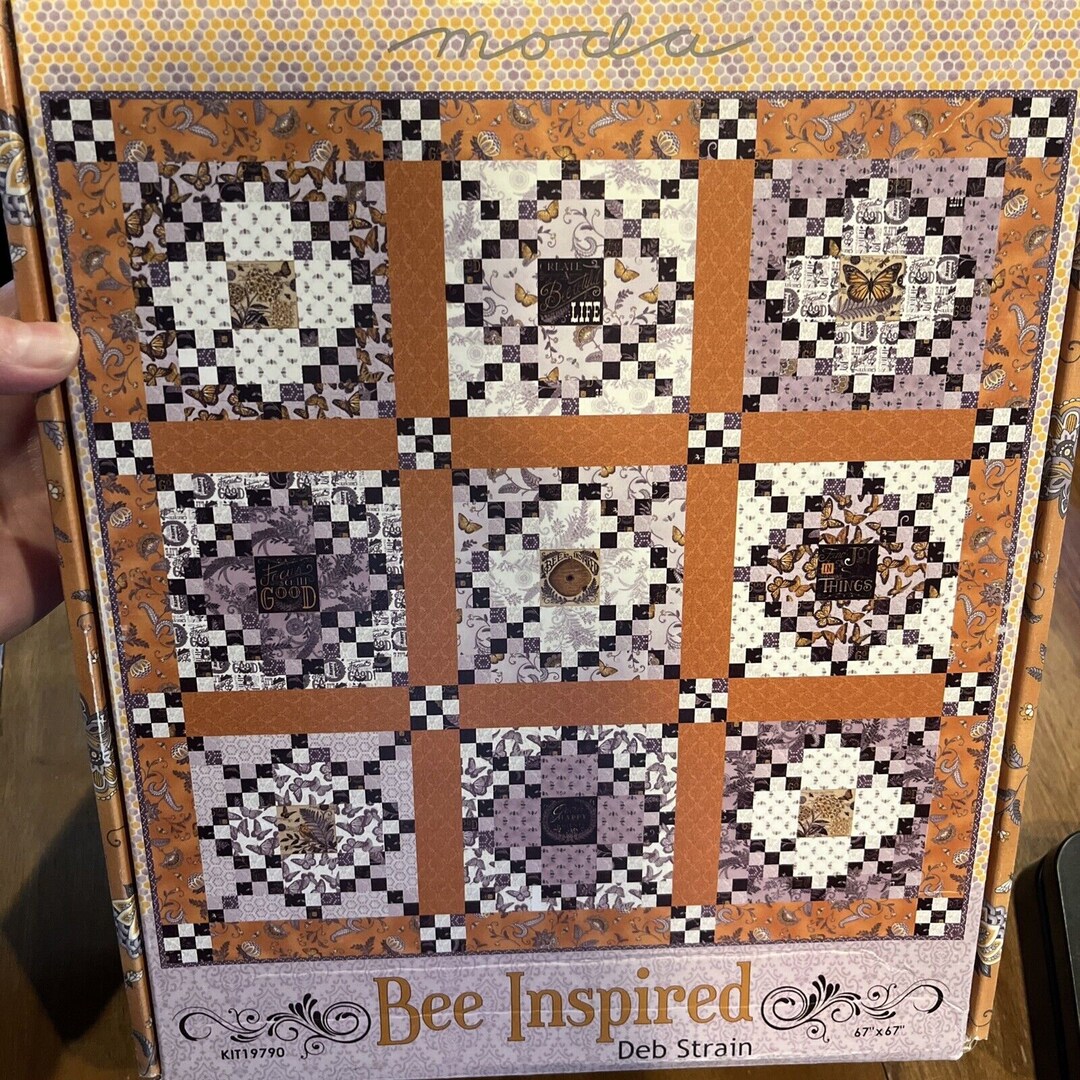 Bee Inspired Quilt Kit 66x 66 Deb Strain MODA Out of Print 100% Cotton ...