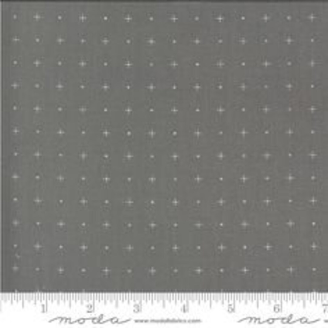 Apricot and Ash Continuous 1/2 Yard Gray Dot Plus Sign Corey Yoder of ...
