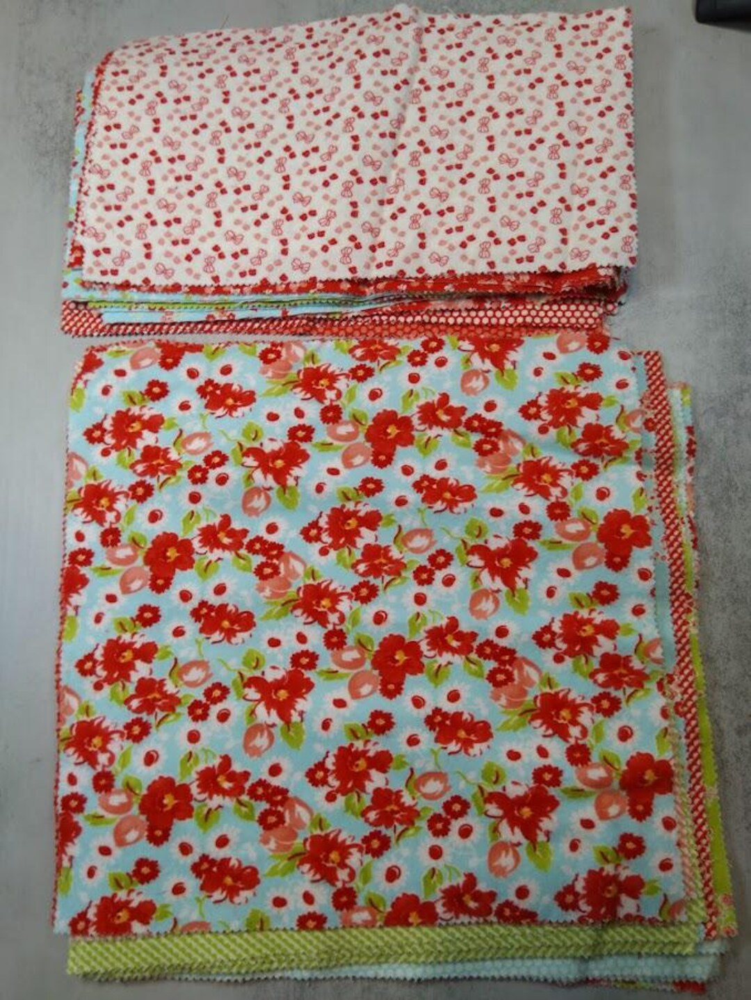 Little Ruby Flannel Partial Layer Cake and Scraps by Bonnie and Camille ...