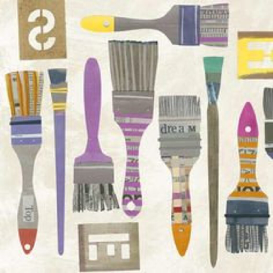 Paint 28x44" Yard Spackle Brushes Carrie Bloomston Windham Fabrics Out ...