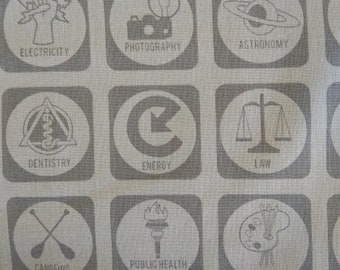 Modern Scouting 2016 Continuous HALF YARD Words C6203 Dark Red - Maroon ...