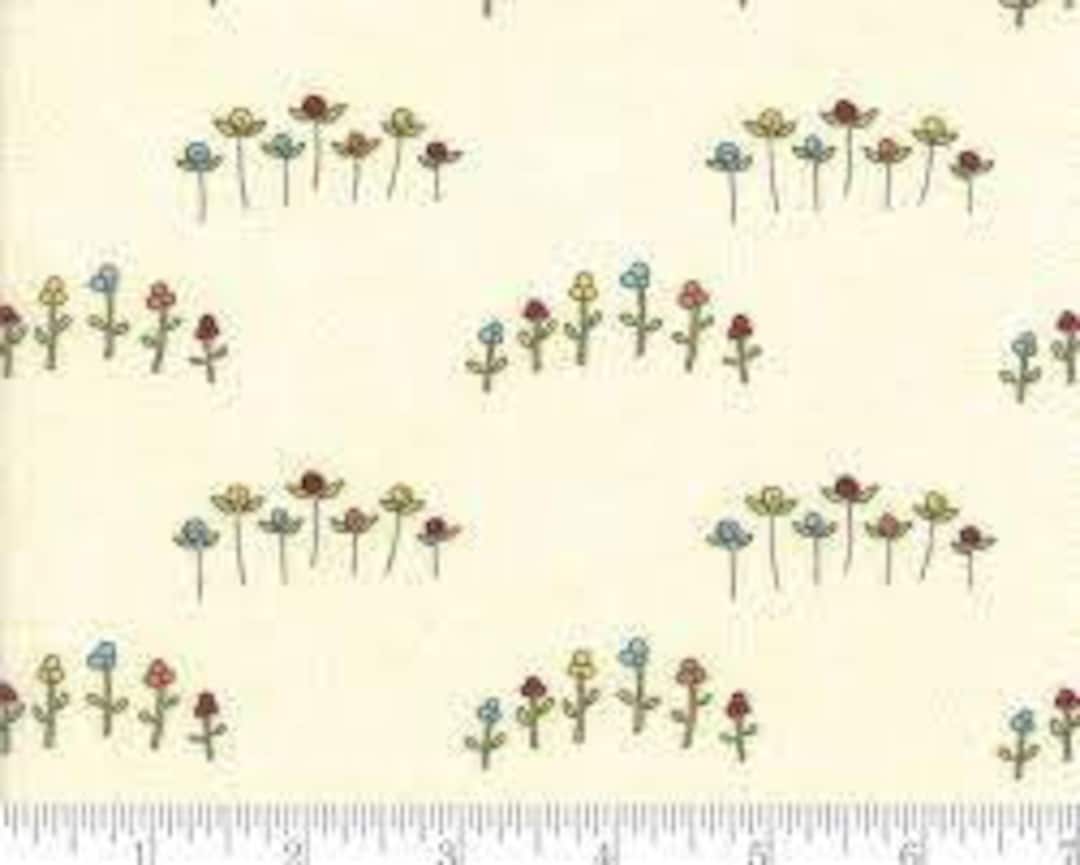 By the 1/2 Yard - Treehouse Club - Floral - Vanilla Natural ...
