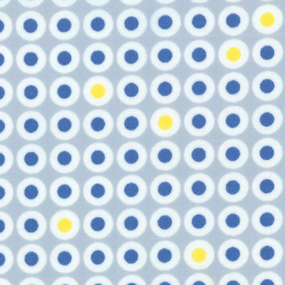 Sphere Continuous 1/2 Yard Grey and Blue Circles - Zen Chic - Moda ...
