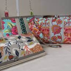 Prima Diva Clutch Wallet Pattern and 7.5" Silver Frame Sew Many ...