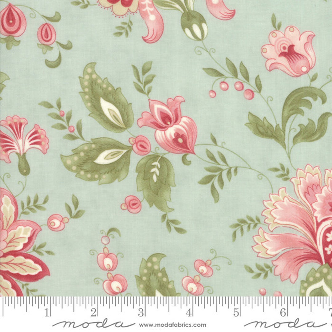 Porcelain Mist 27x44" Moda 3 Sisters Out of Print - 100% Cotton Fabric ...